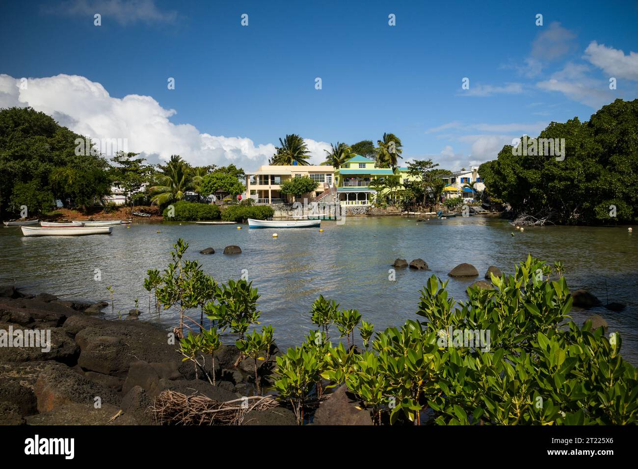 beautiful landscape of the Paul and Virginia site in Mauritius in the ...