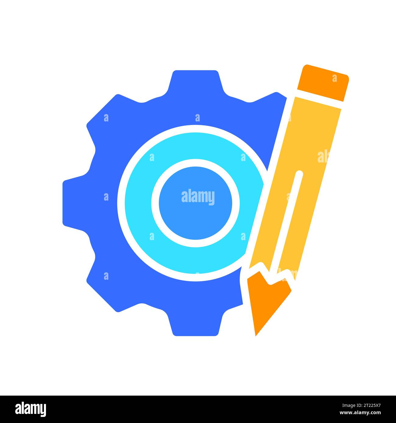 Gear with handle line icon. Settings, options, adjustment, calibration ...