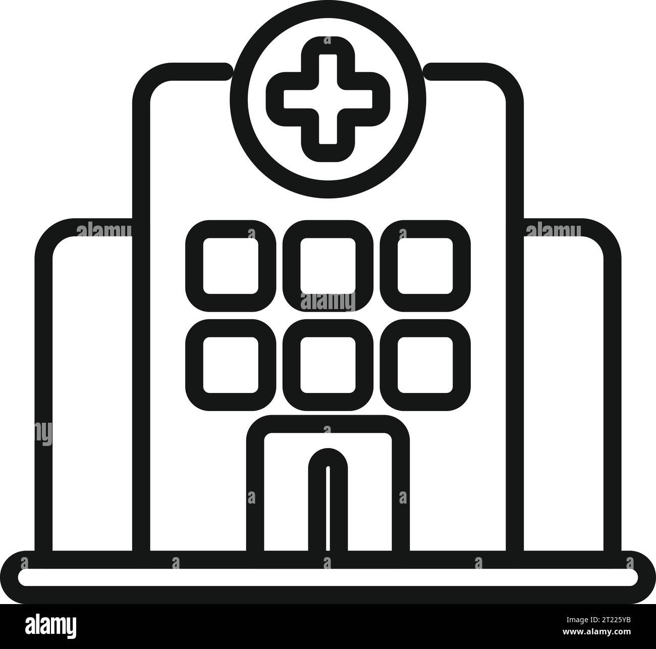 Hospital building icon outline vector. Alarm evacuation. Leaving escape ...