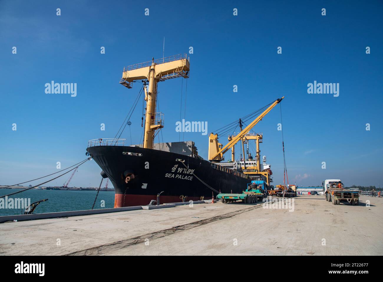 A foreign vessel anchors at Matarbari Power Plant jetty, a 1,200MW coal ...