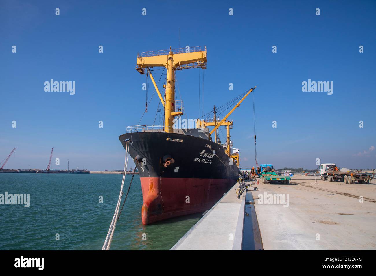 A foreign vessel anchors at Matarbari Power Plant jetty, a 1,200MW coal ...