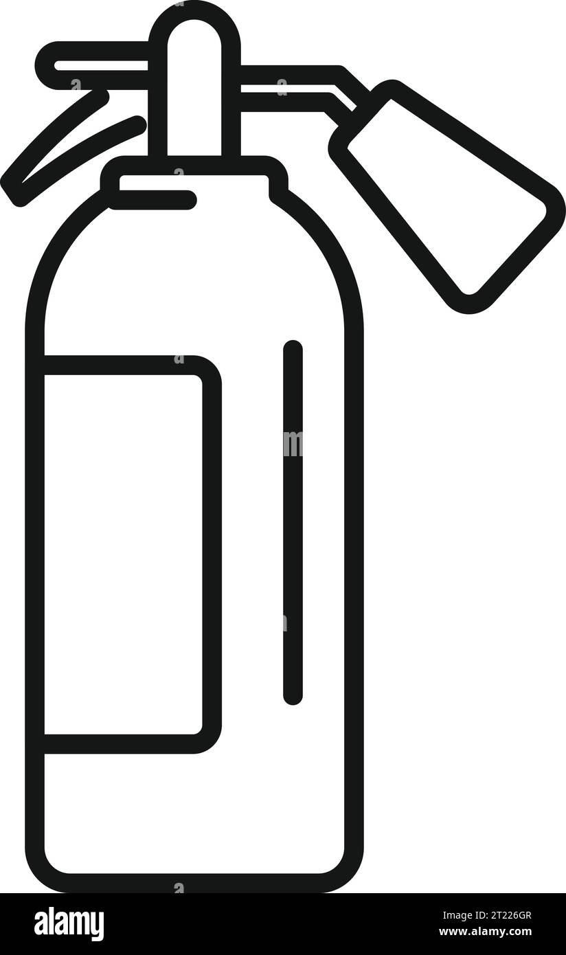 Fire extinguisher icon outline vector. Alarm gate. Plan work Stock ...