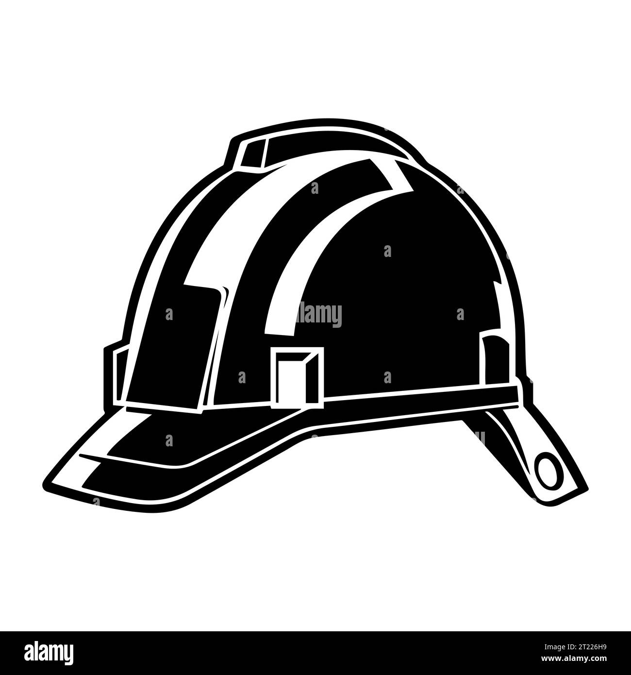 Construction helmet icon in flat style. Construction hard hat icon ...