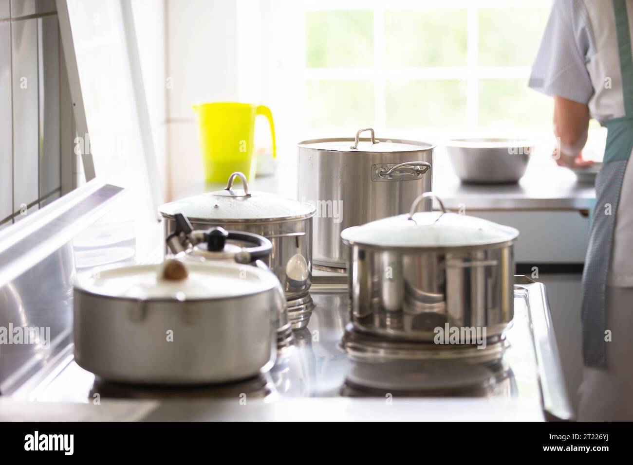 Professional cooking range with pot hi-res stock photography and images ...