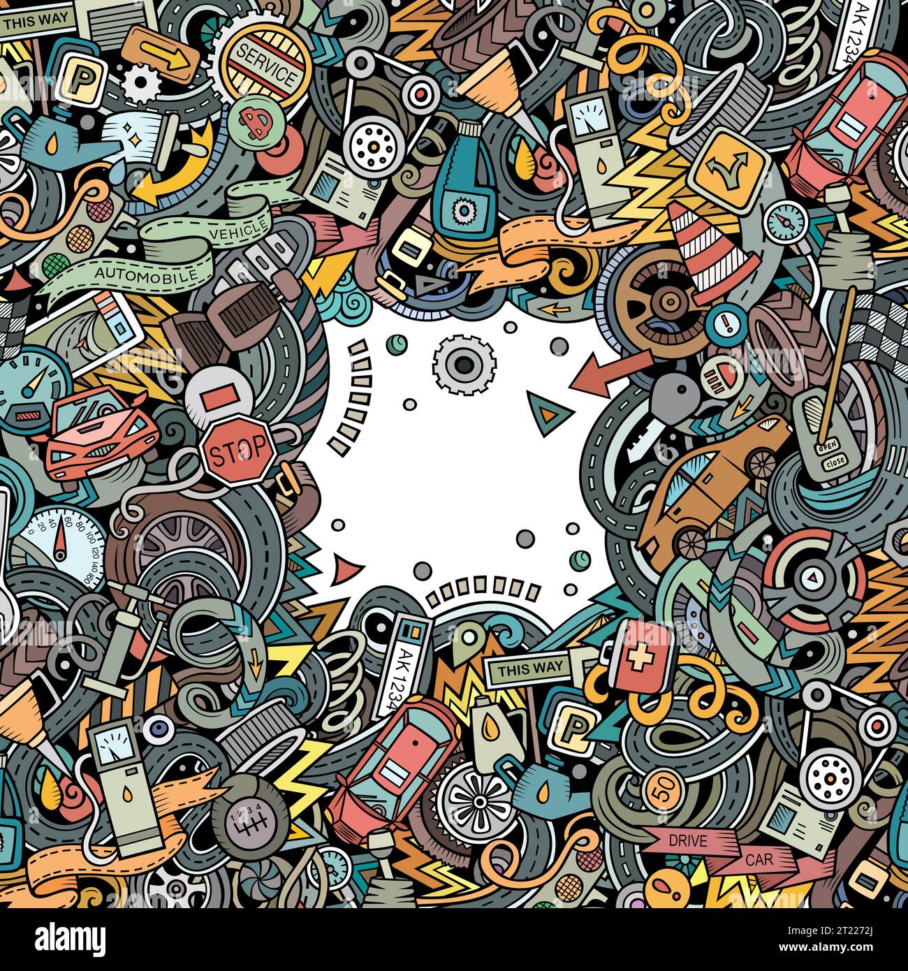 Color frame border transport Stock Vector Images - Alamy