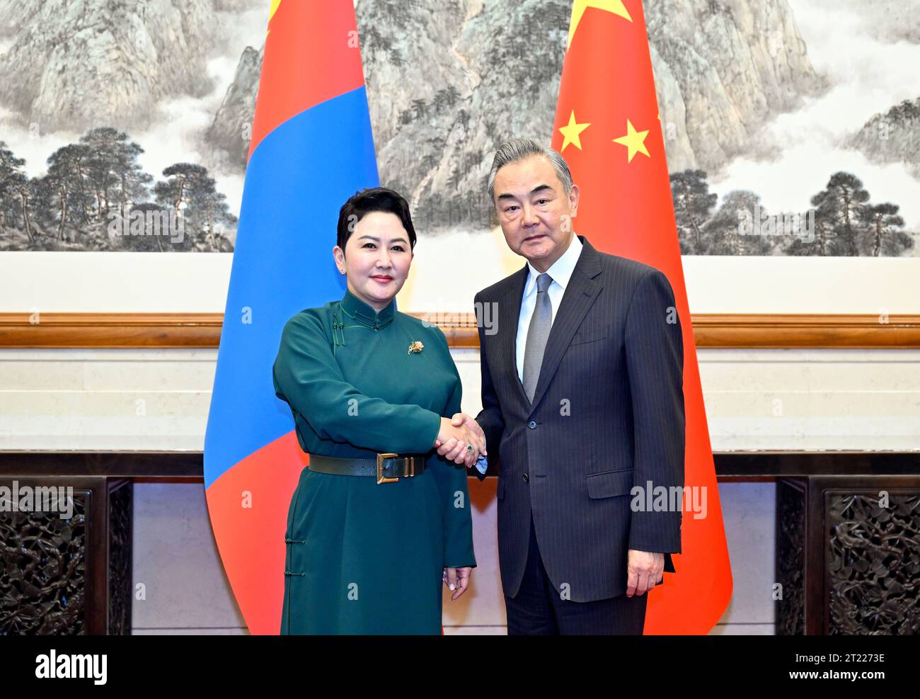 Beijing, China. 16th Oct, 2023. Chinese Foreign Minister Wang Yi, who ...