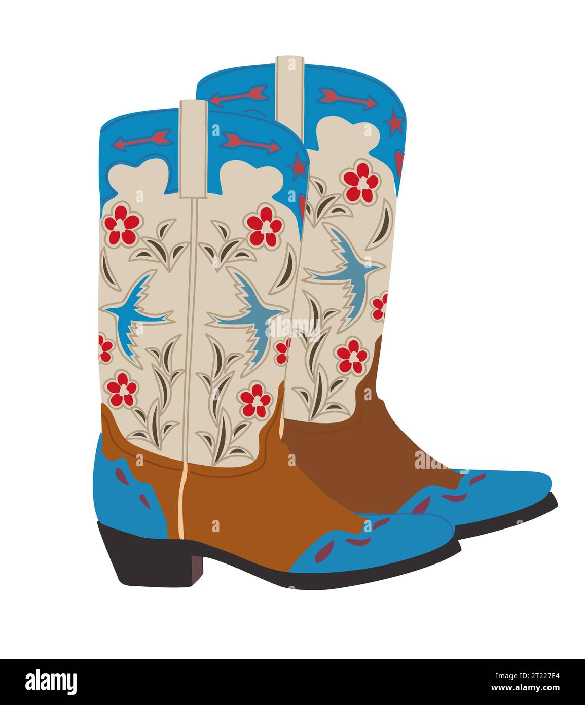 Western cowboy boots vector isolated on white Stock Vector Image & Art ...