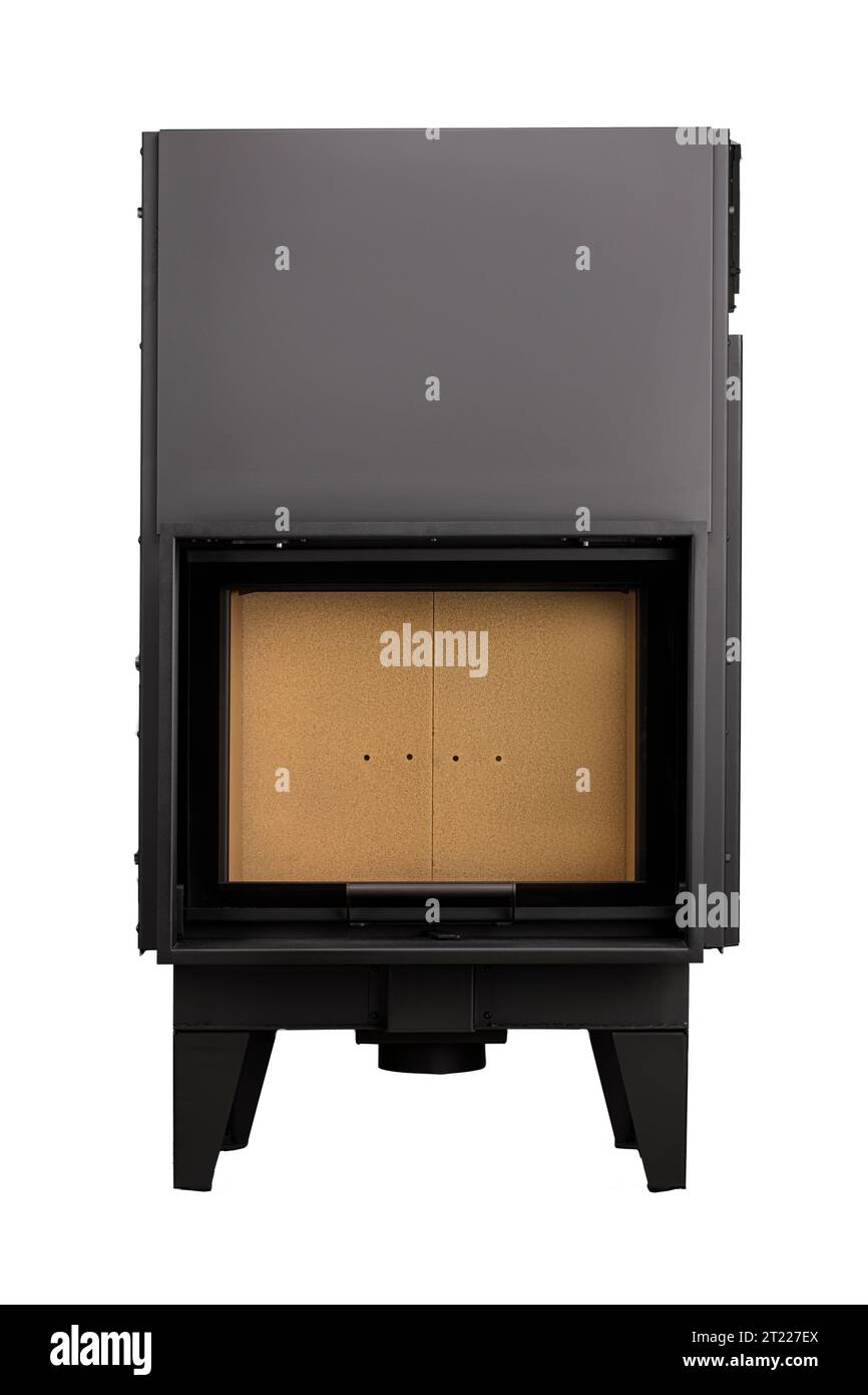 Modern fireplaces for heating from metal and heat-resistant glass ...