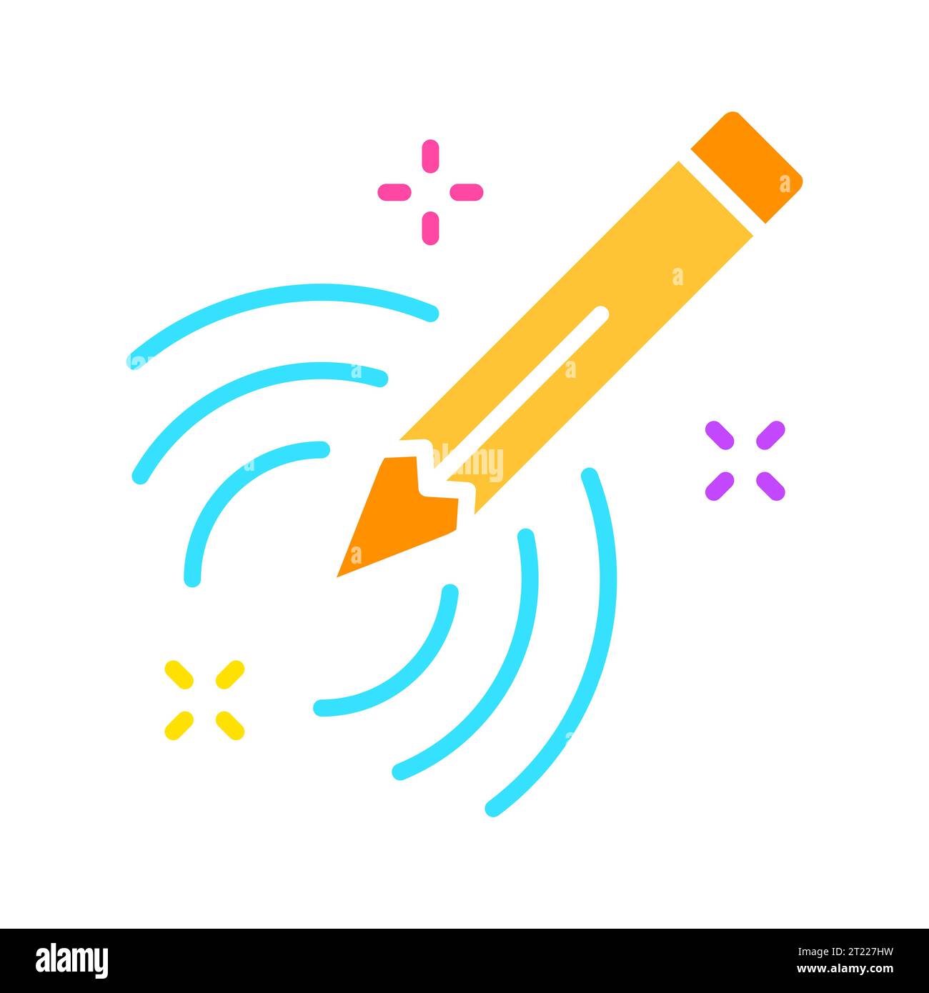 Freehand drawing line icon. Photo and video editing, retouching ...