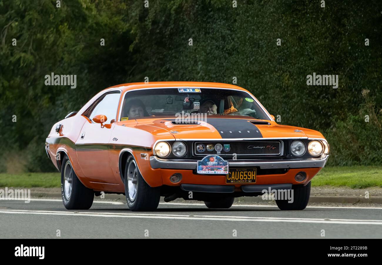 Bicester,Oxon.,UK - Oct 8th 2023: 1970 orange Dodge Challenger American ...