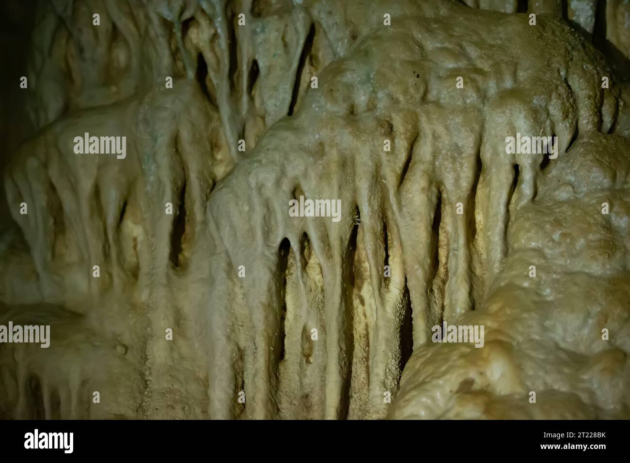 The cave is karst, amazing view of stalactites and stalagnites ...