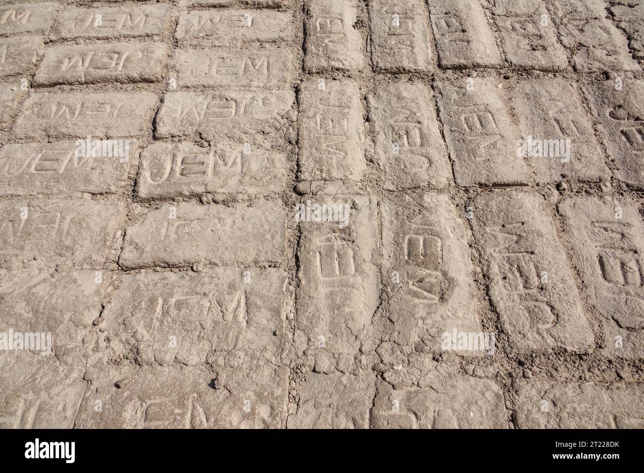Modern made mud brick to protect walls at The Palace complex of ...