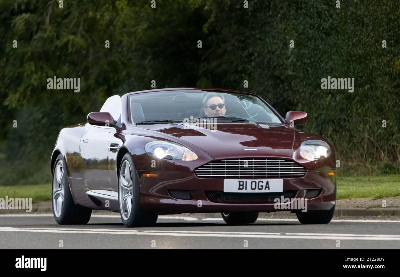 Bicester,Oxon.,UK - Oct 8th 2023: 2007 red Aston Martin DB9 classic car ...