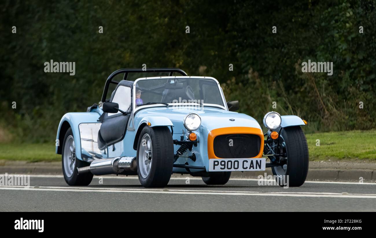 Bicester,Oxon.,UK - Oct 8th 2023: 2017 blue Caterham 7 classic car ...