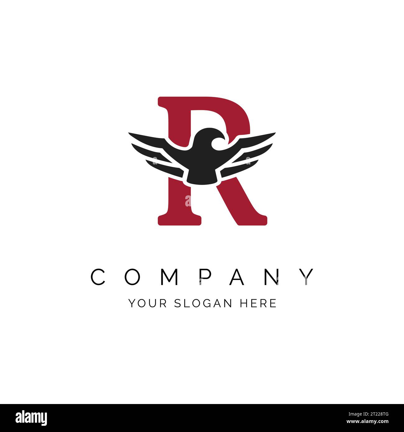 R Letter Logo, Eagle wings logo, Falcon Logo Template vector ...