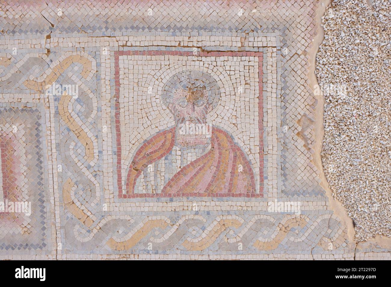 Mount Nebo ( Mt Nebo ) Jordan - ancient Byzantine era art floor mosaic ...