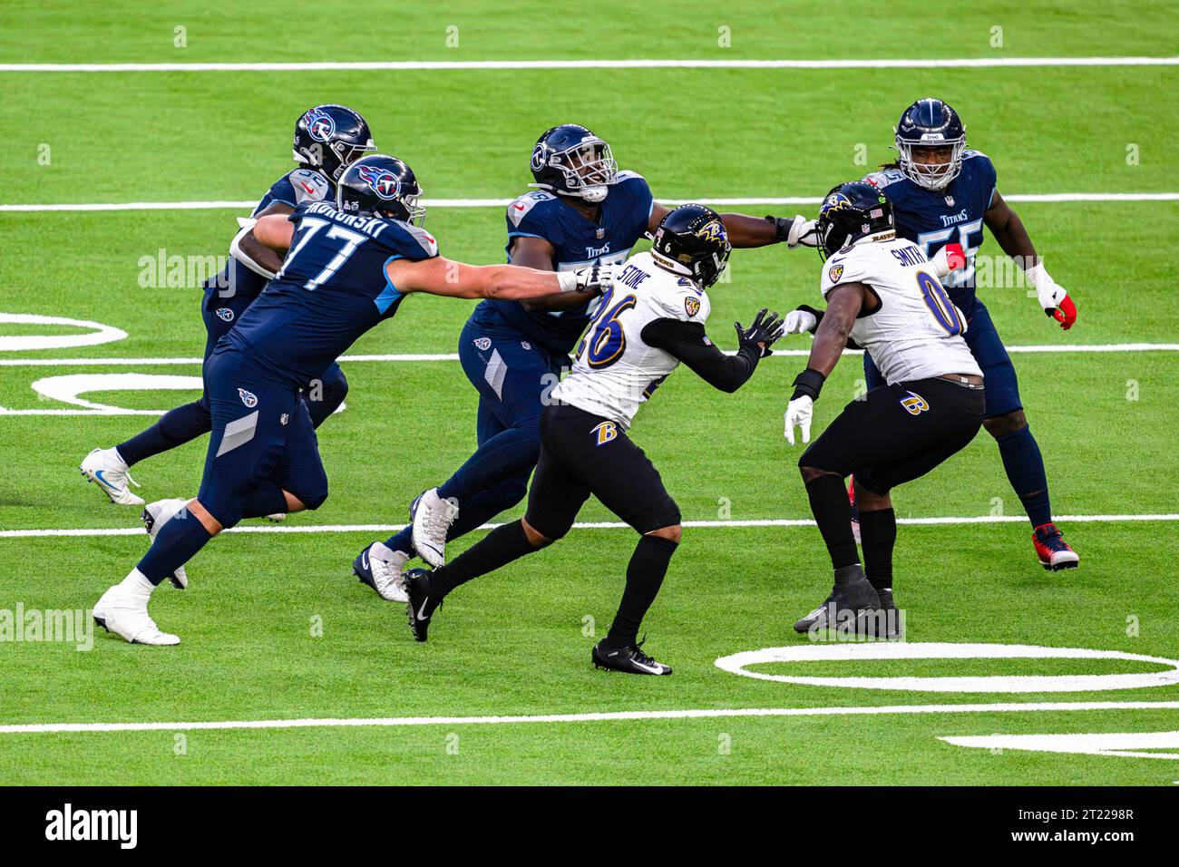 LONDON, UNITED KINGDOM. 15th, Oct 23. Geno Stone of Baltimore Ravens (c ...