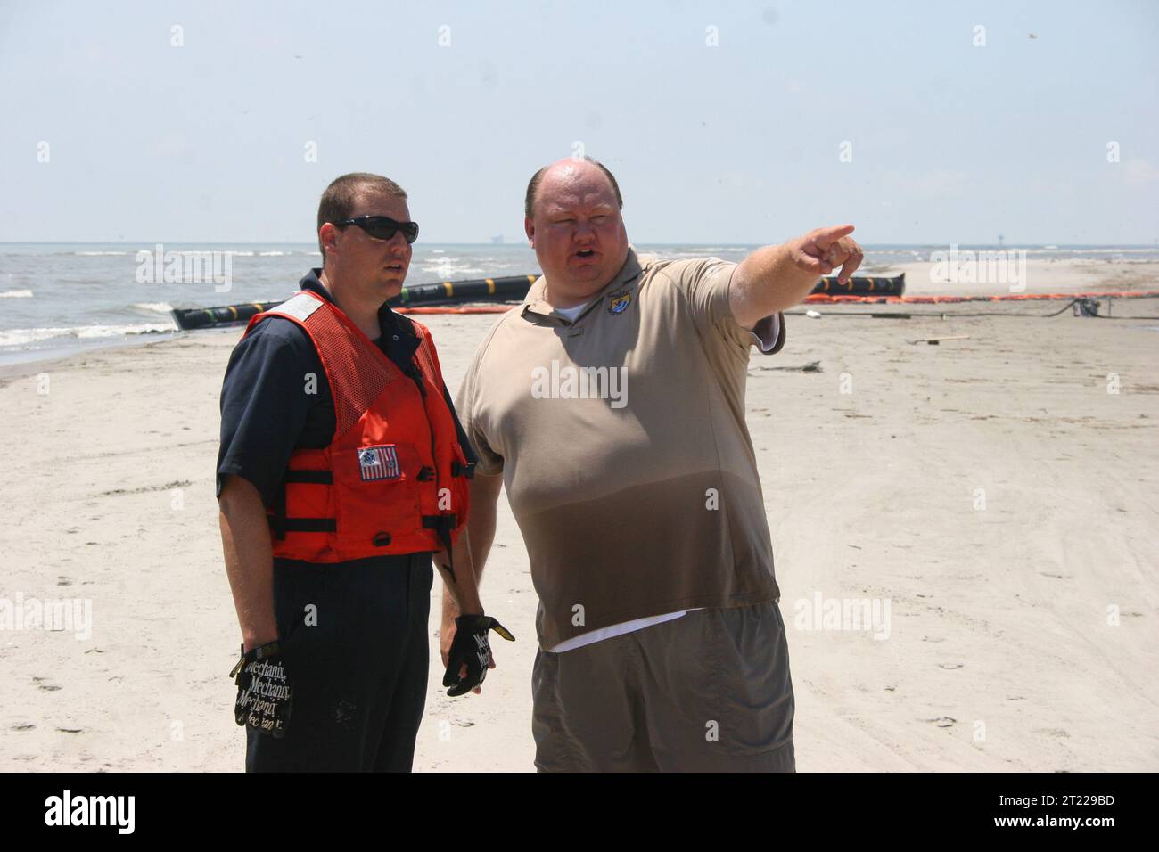 Breton National Wildlife Refuge Manager Jack Bohannan discusses boom ...