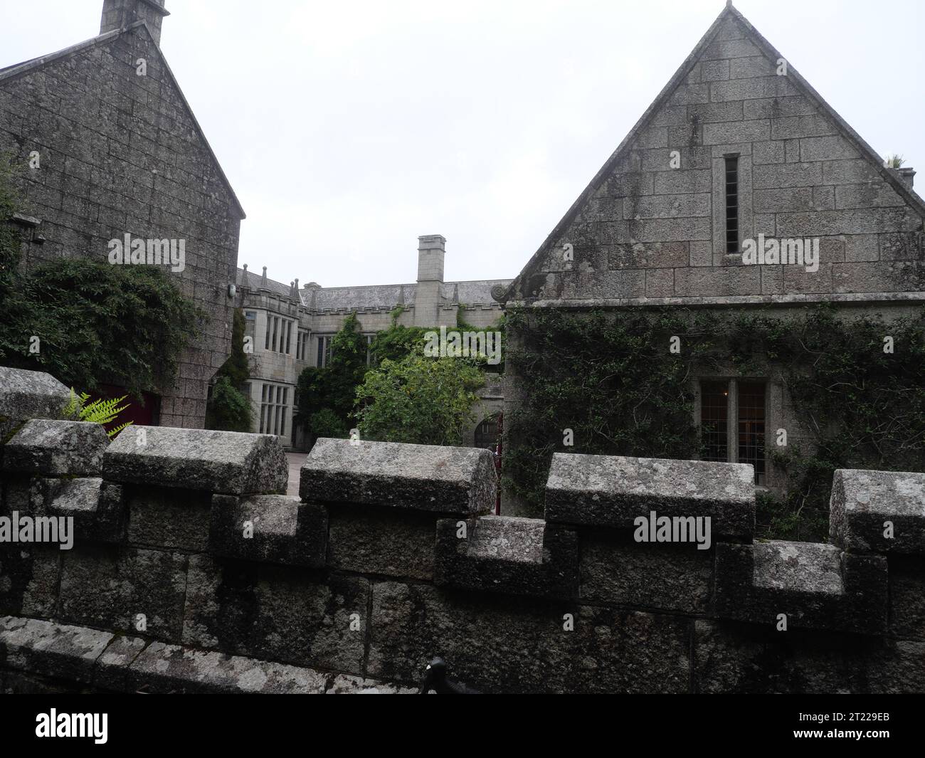 View of Lanhydrock manor house in Cornwall England Stock Photo - Alamy