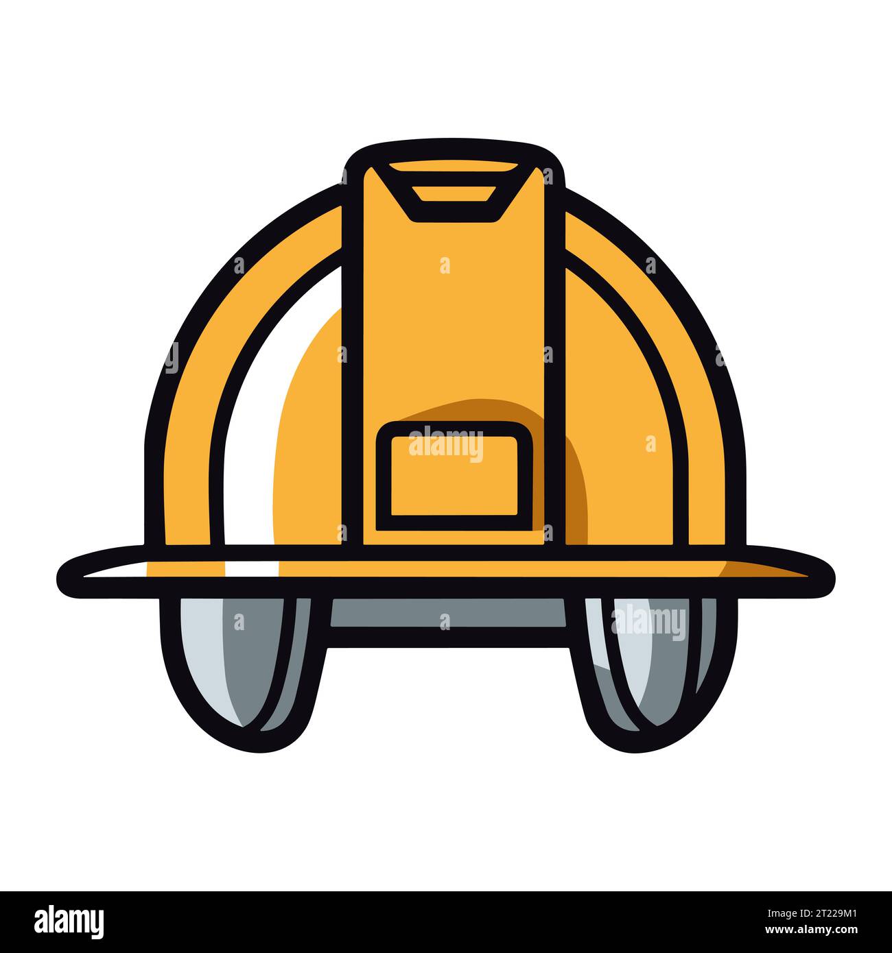 Construction helmet icon in flat style. Construction hard hat icon. Cartoon icon of hardhat ...