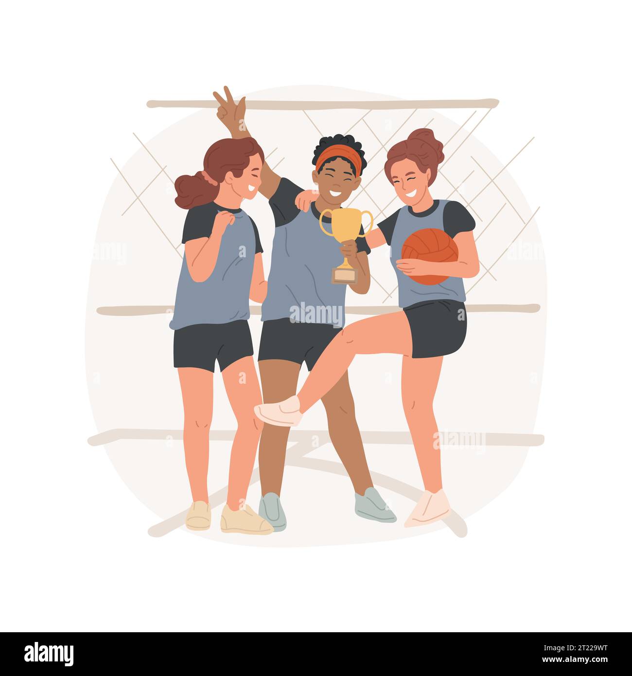 Celebrating victory isolated cartoon vector illustration. Teenage ...