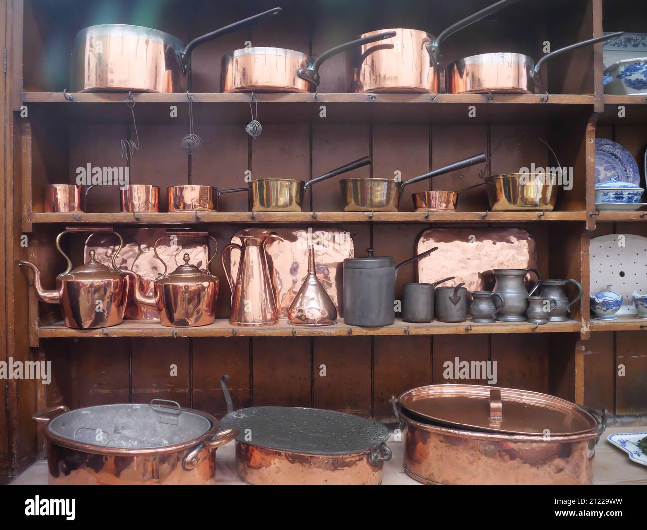 Originally preserved kitchen room of the victorian manor house of ...