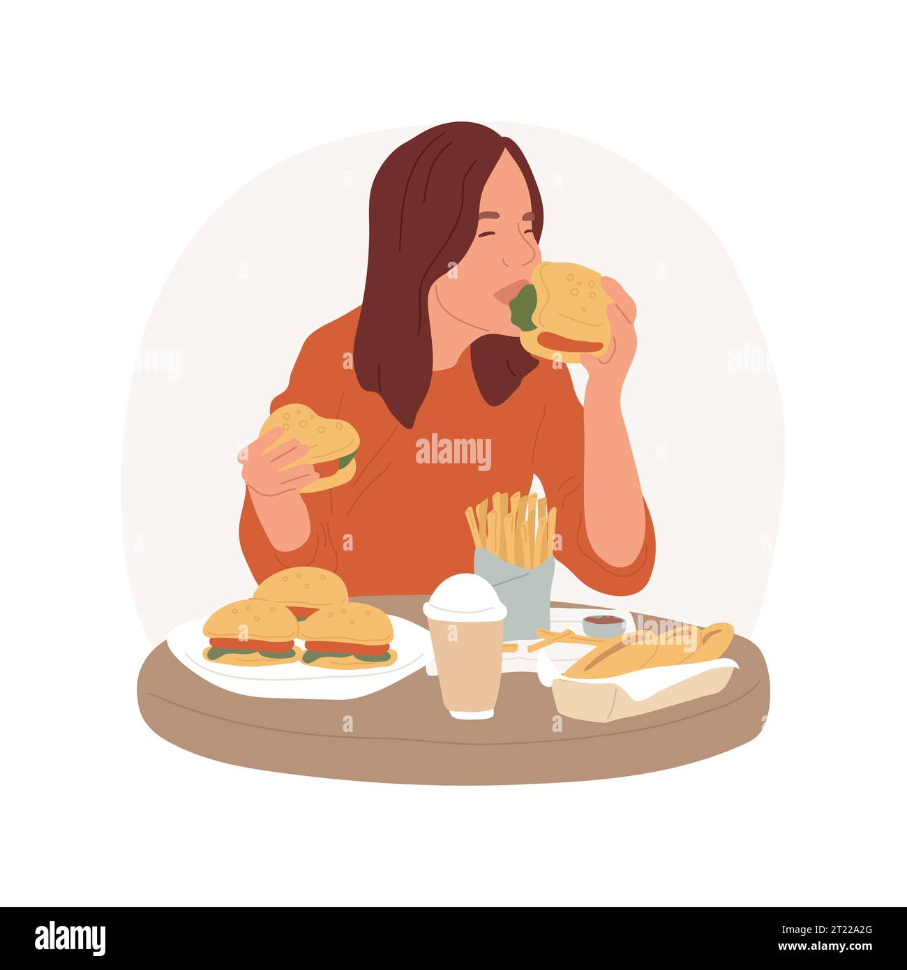 Gluttony cartoon hi-res stock photography and images - Alamy
