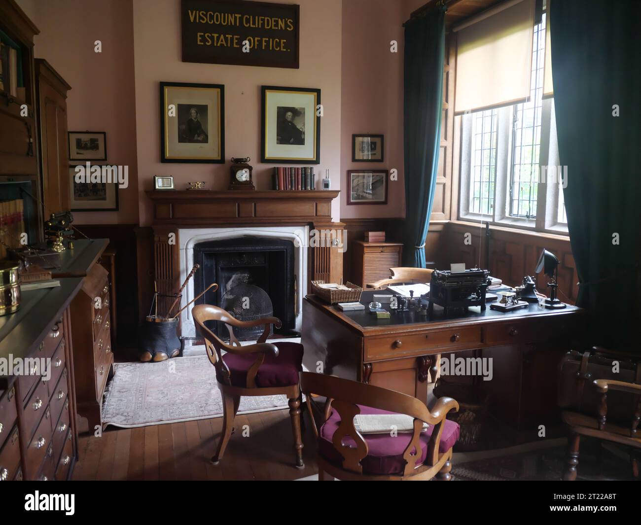 Office of the steward estate manager of the Victorian manor house of ...