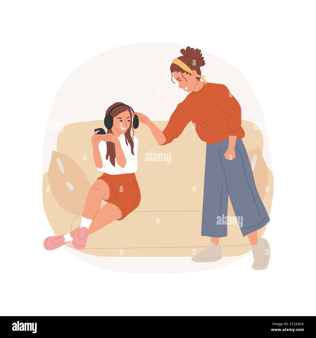 Teen mother daughter fight Stock Vector Images - Alamy