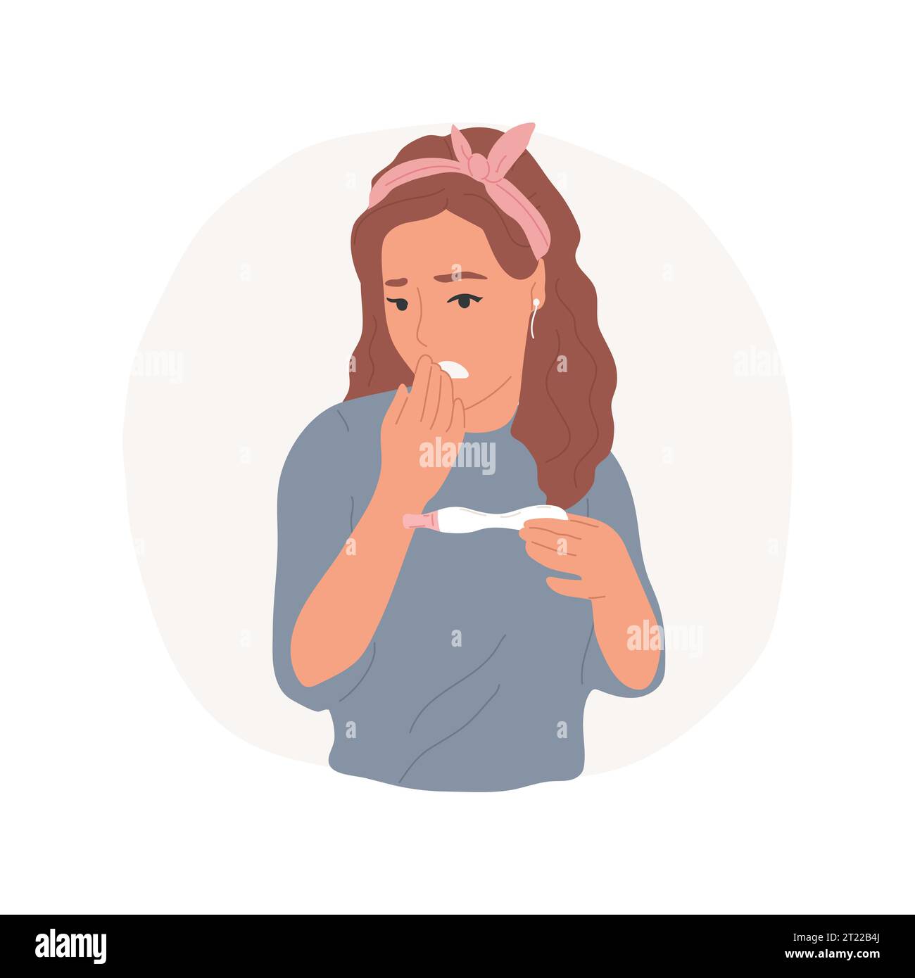 Finding out about pregnancy isolated cartoon vector illustration ...
