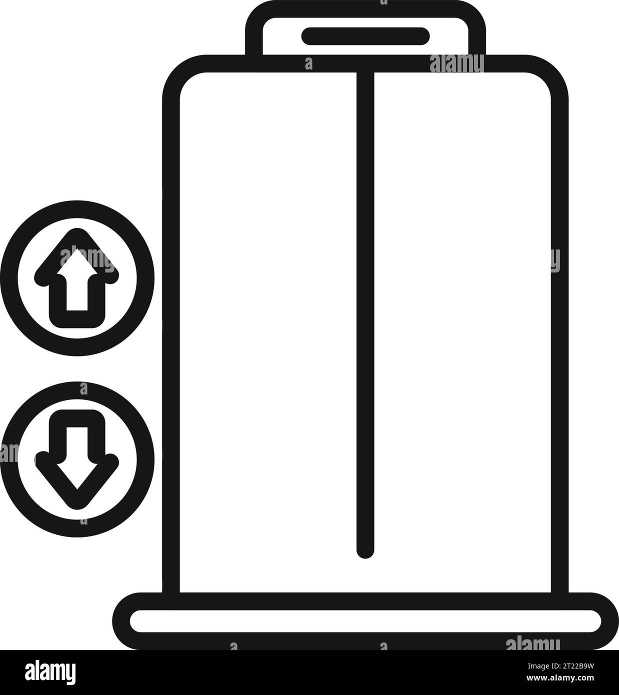 Elevator exit icon outline vector. People escape. Exit people Stock ...