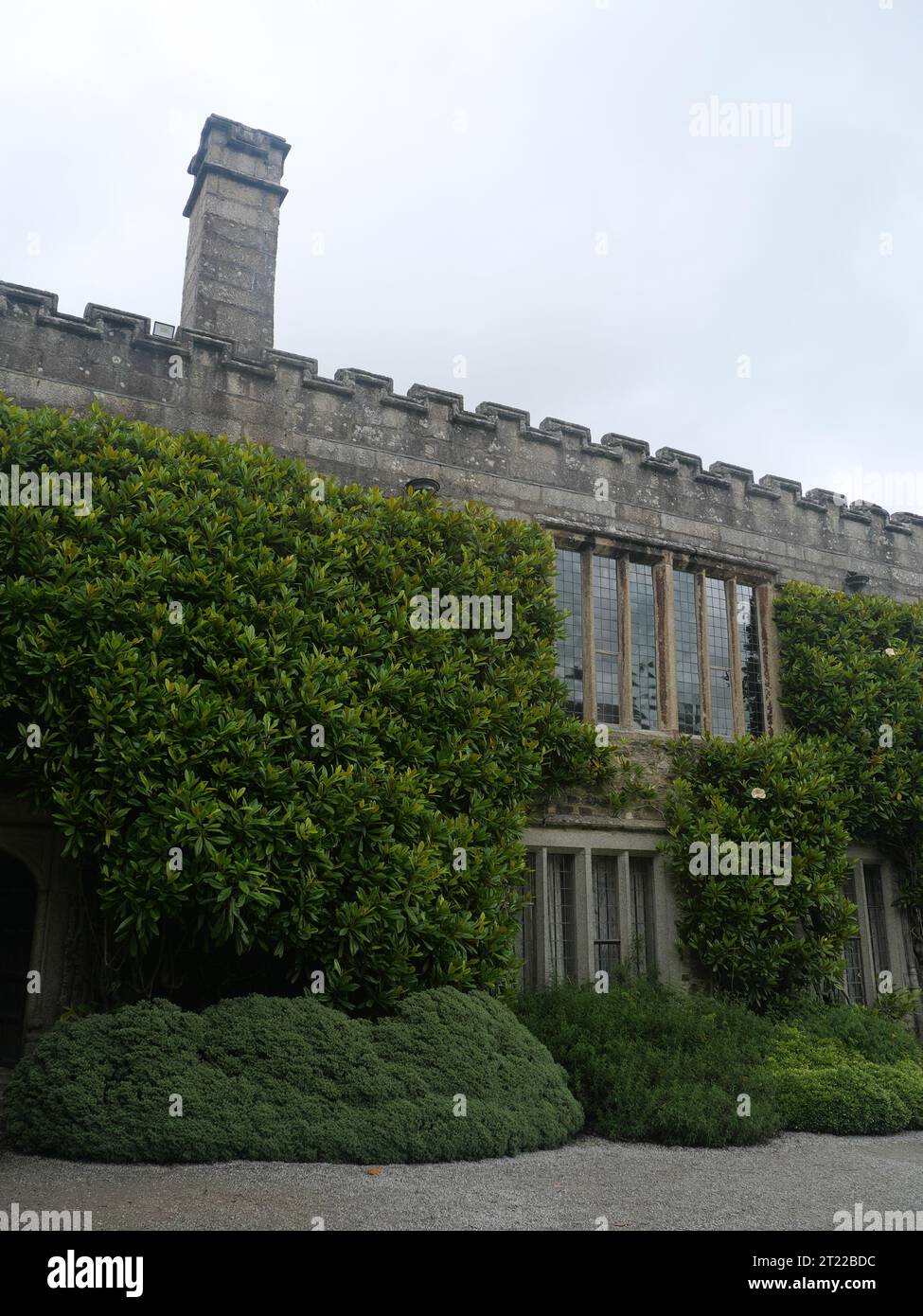 Chimney and roof of Lanhydrock manor house in Cornwall England Stock ...