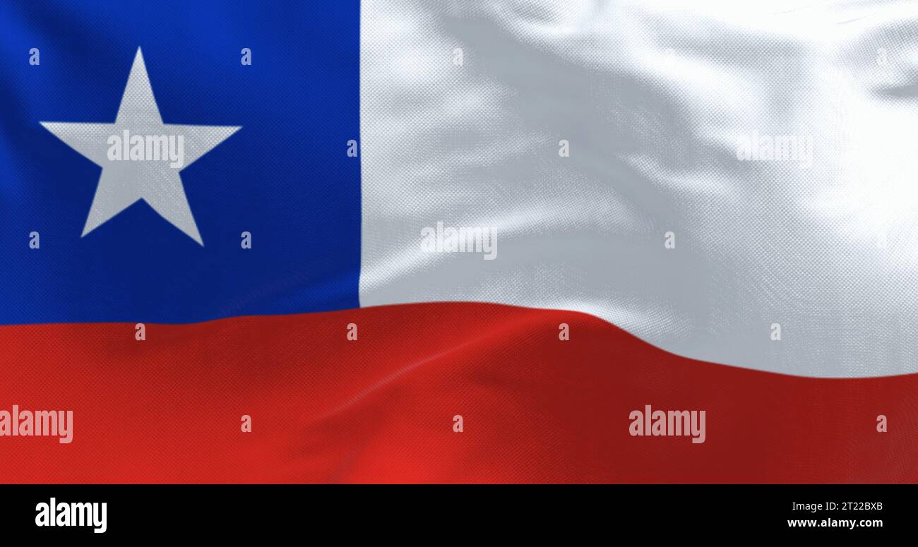 Close up waving chilean flag hi-res stock photography and images - Alamy