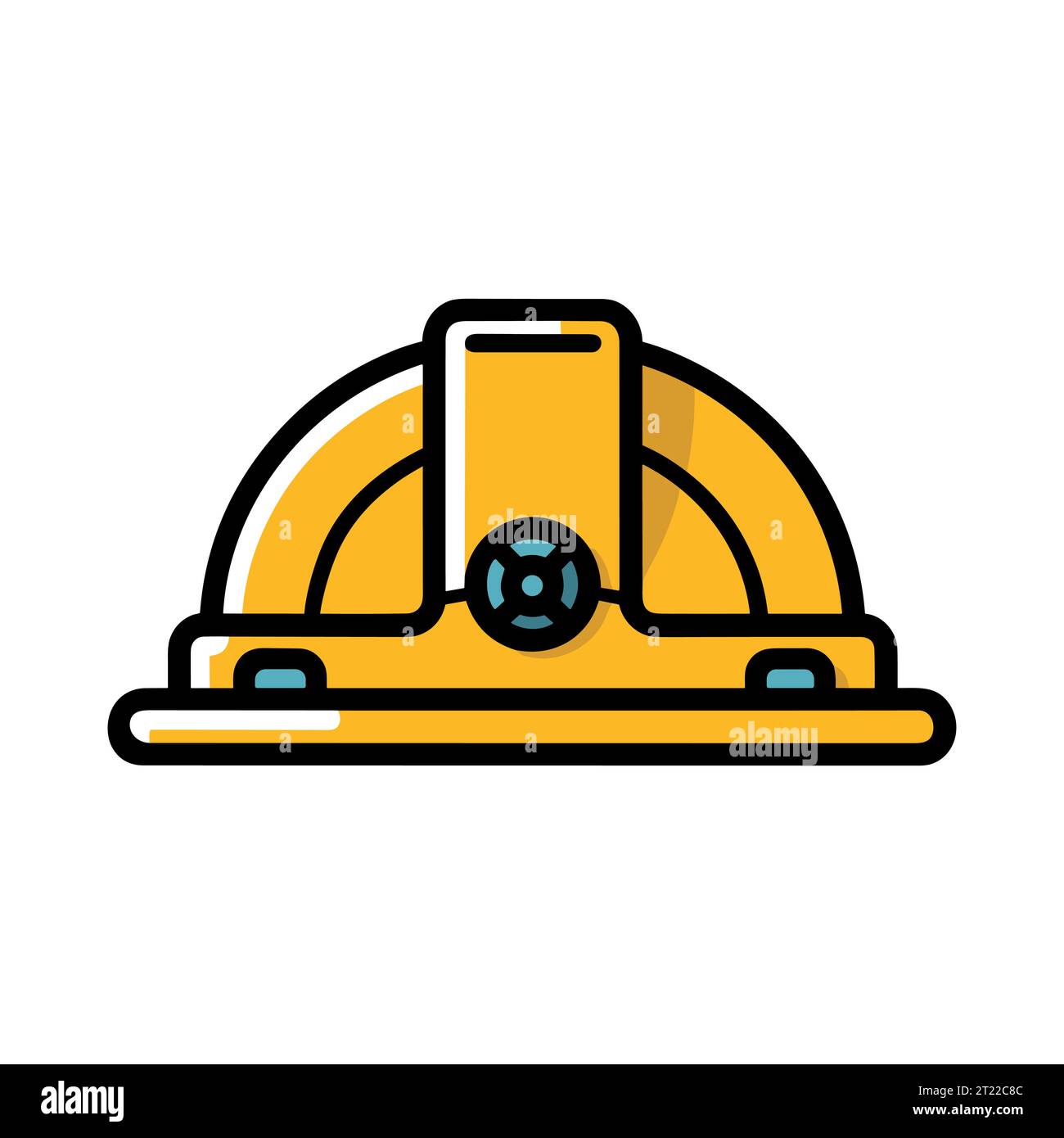 Construction helmet icon in flat style. Construction hard hat icon ...