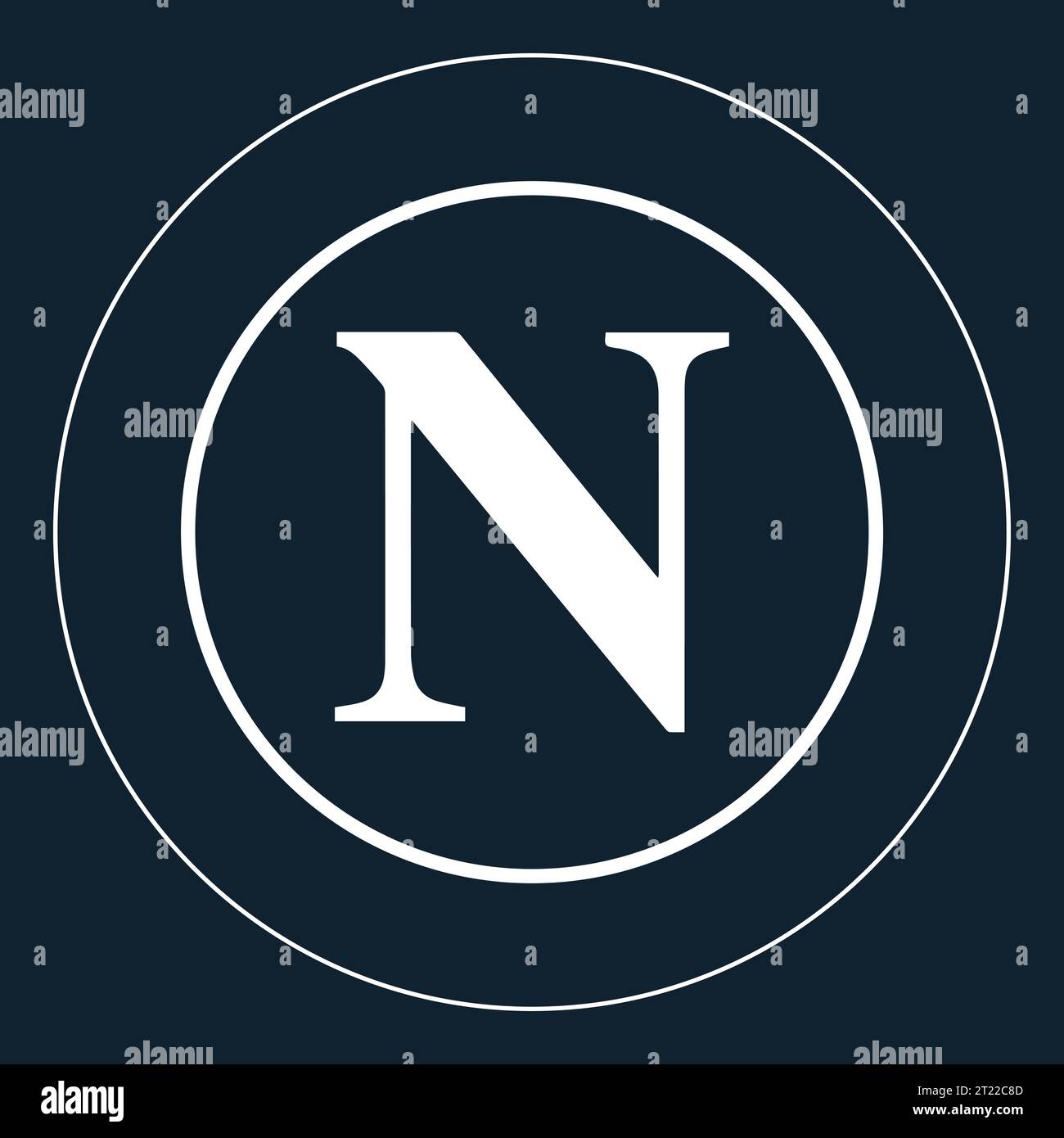SSC Napoli White Logo Italian professional football club, Vector ...