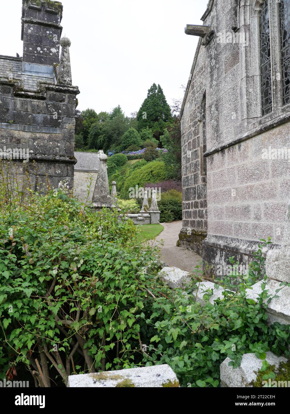 View of Lanhydrock manor house in Cornwall England Stock Photo - Alamy