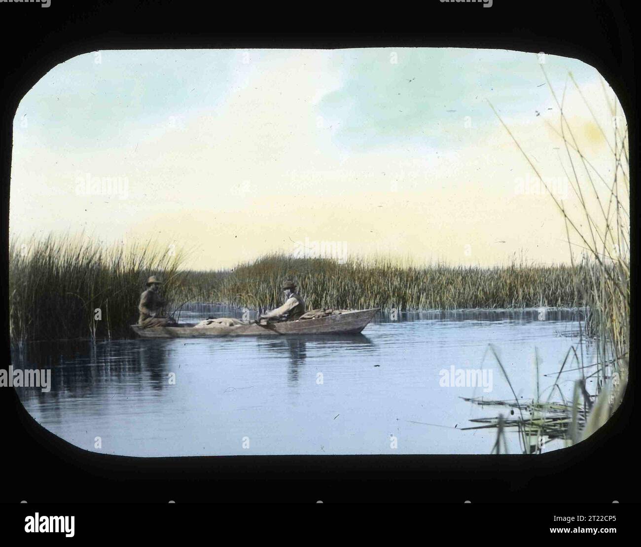 Finley and Bohlman boating in Klamath Marsh, Oregon, in search of ...
