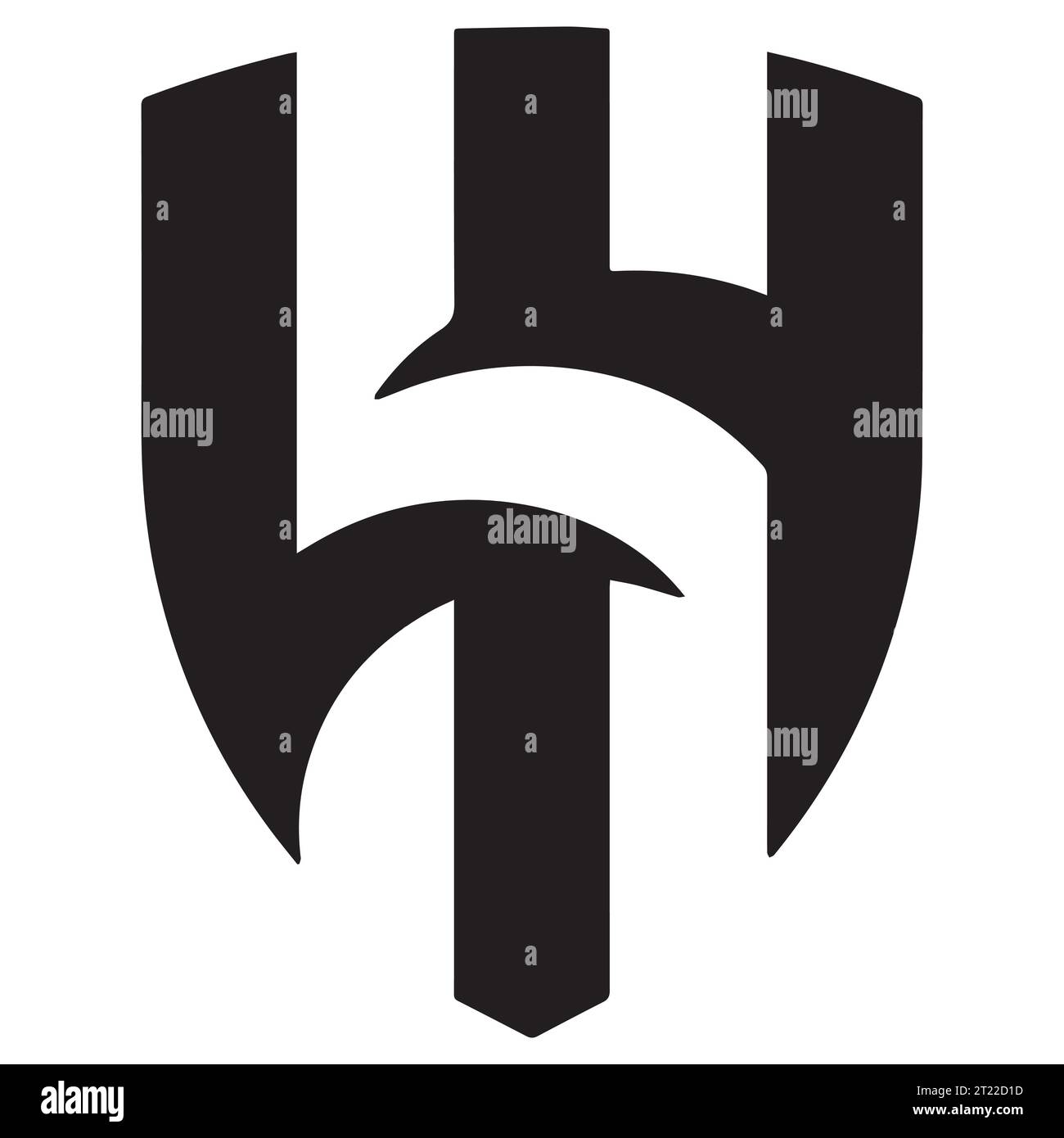 Al Hilal SFC Black and White Logo Saudi Arabia professional football ...