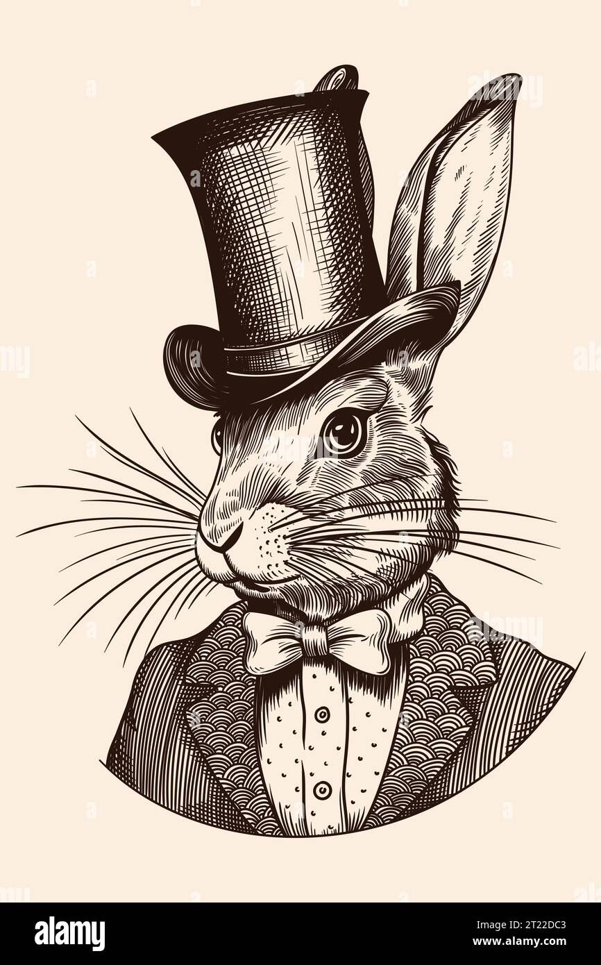 Rabbit gentleman in a suit Stock Vector Image & Art - Alamy