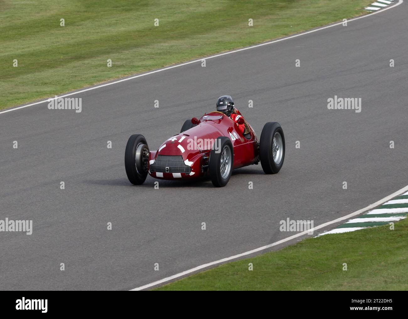 Peter Greenfield drives his 1938 Alfa Romeo 158 "Alfetta" racing car at ...