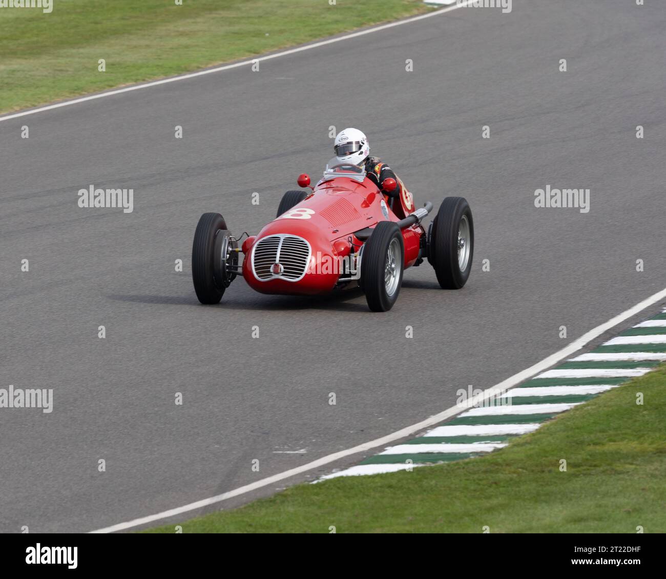 A 1948 Maserati 4CLT Grand Prix racing car driven by Patrick Blakeney ...