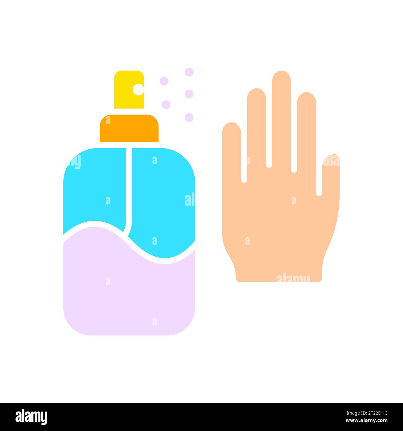 Antiseptic and hand line icon. Personal hygiene products, natural ...