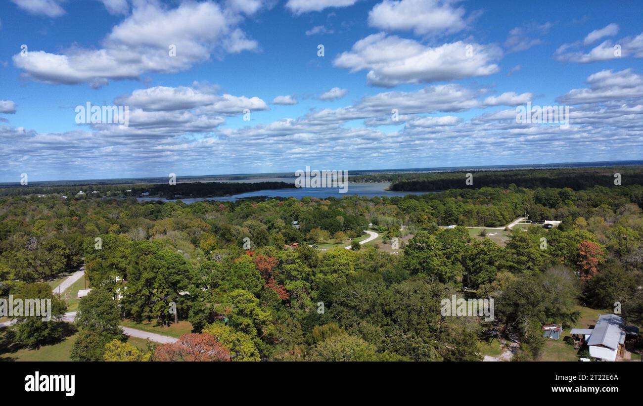 Sky view of Lake Livingston Stock Photo - Alamy