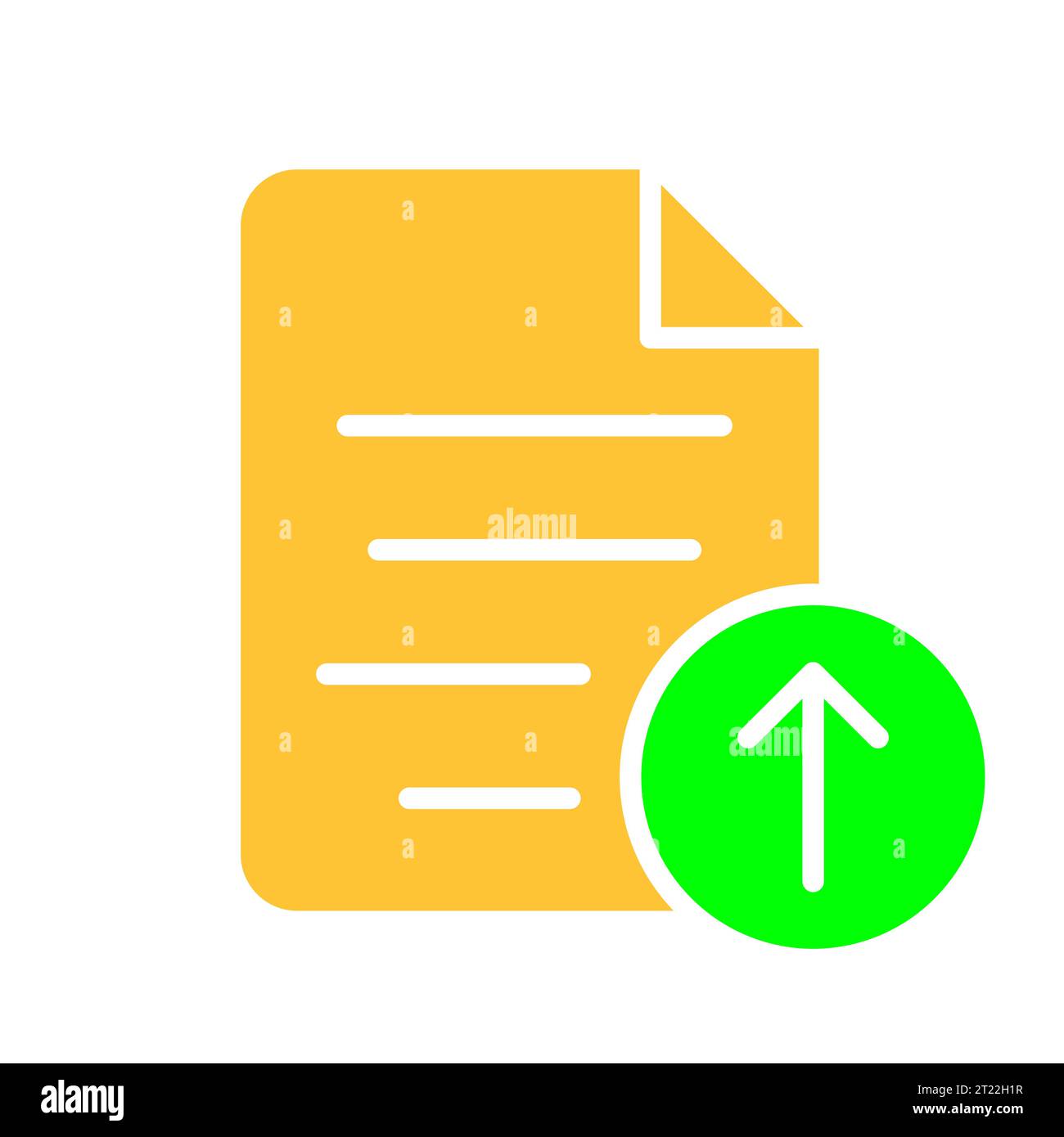 File upload line icon. Information, folder, document, work, computer, saving. Vector color icon ...