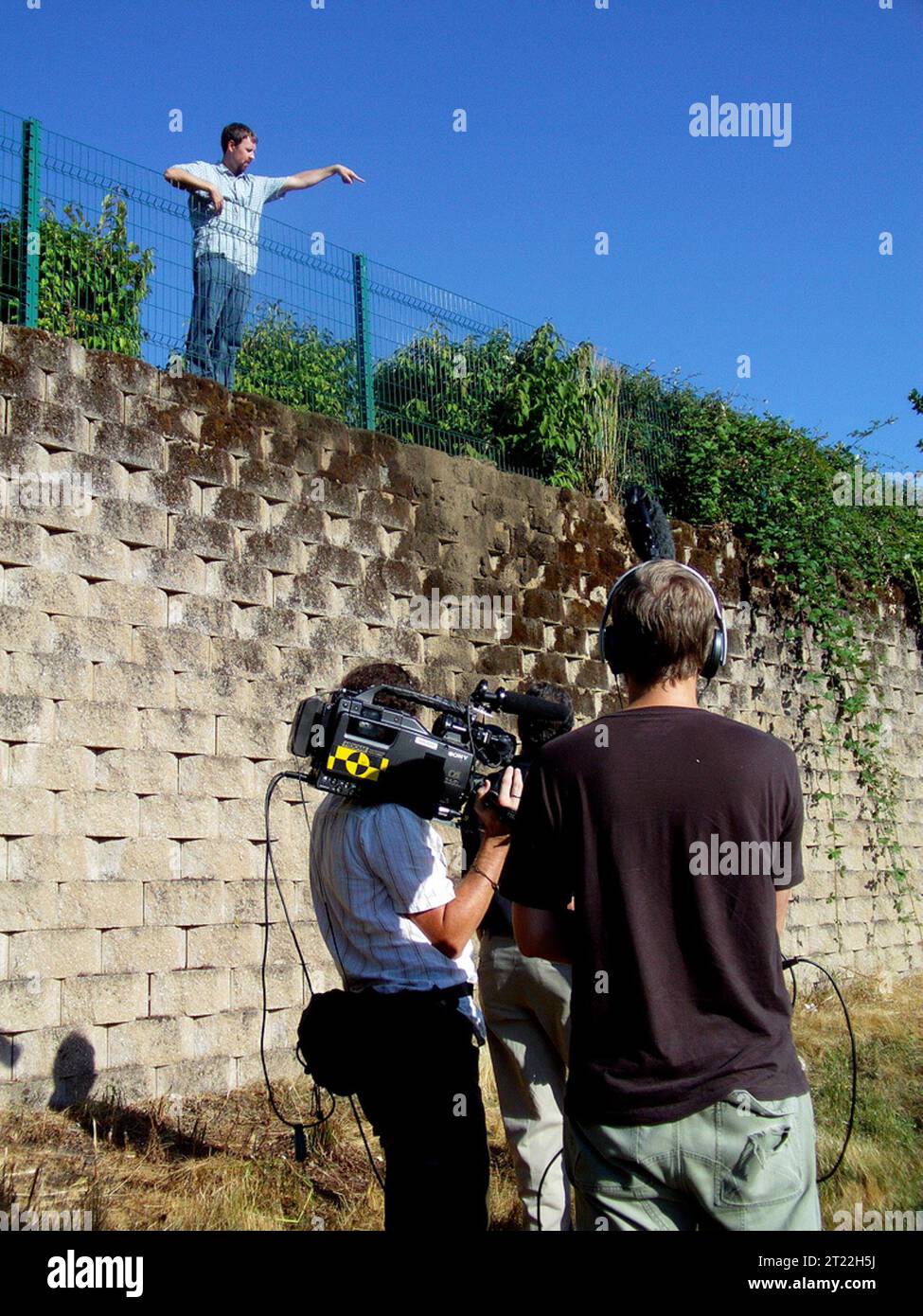A film crew captures footage of nutria in Tigard, Oregon, as part of an ...