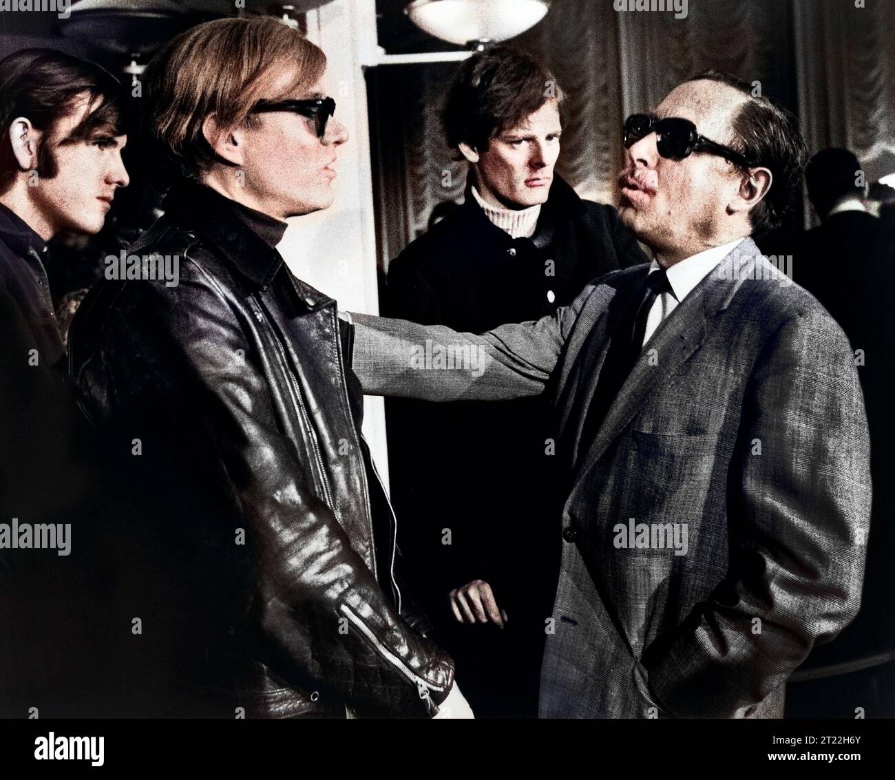 American artist and film director Andy Warhol and American playwright ...