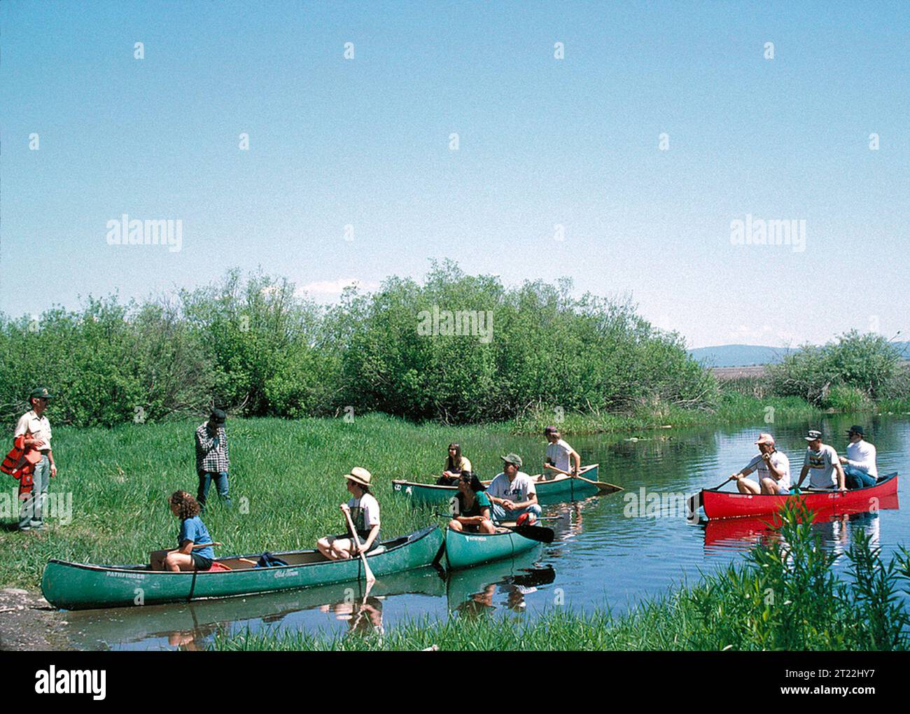 People canoe throughout the Klamath Basin in Northern California ...