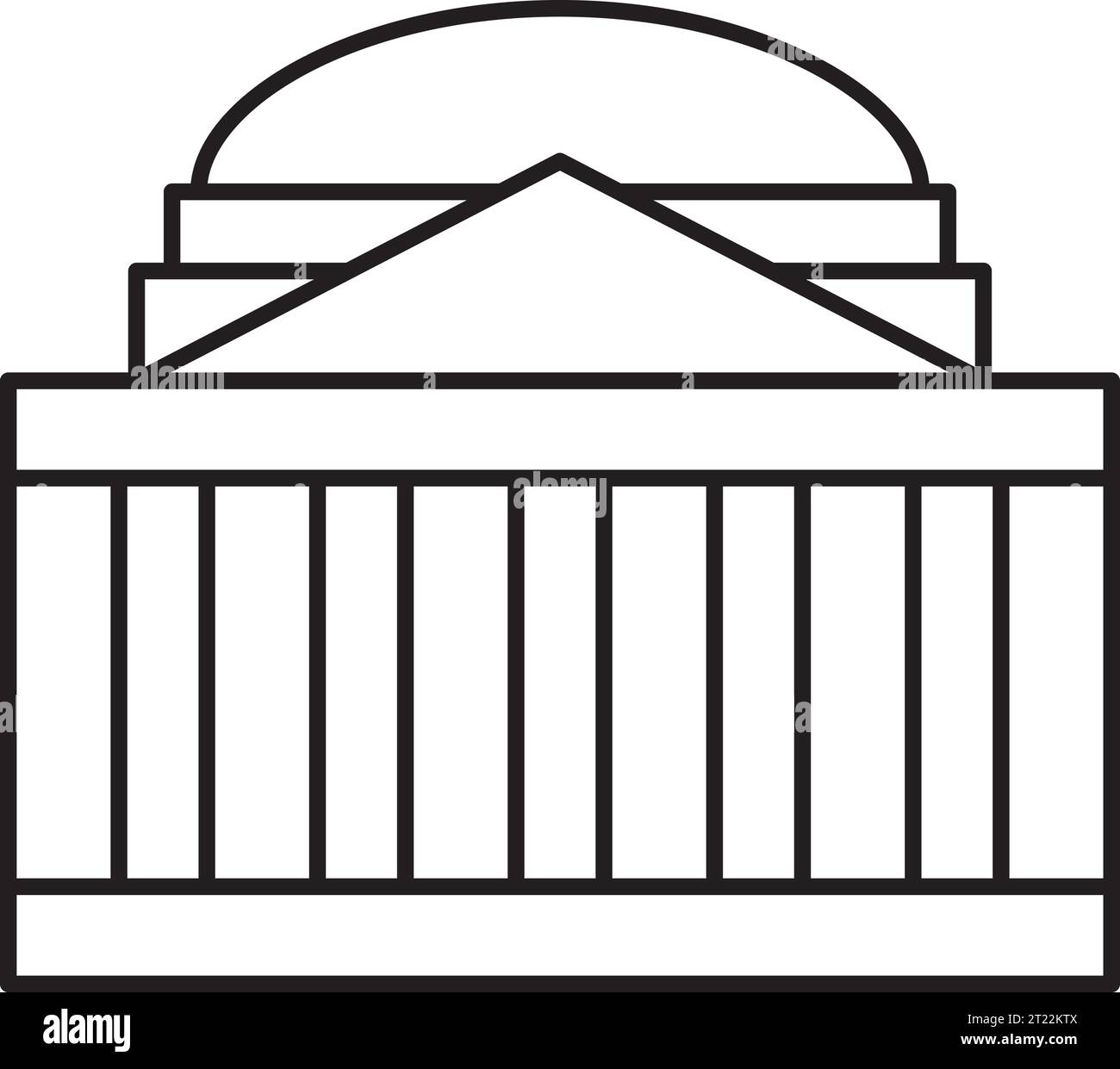 Simple black outline drawing of the NATIONAL MALL, WASHINGTON, DC Stock ...