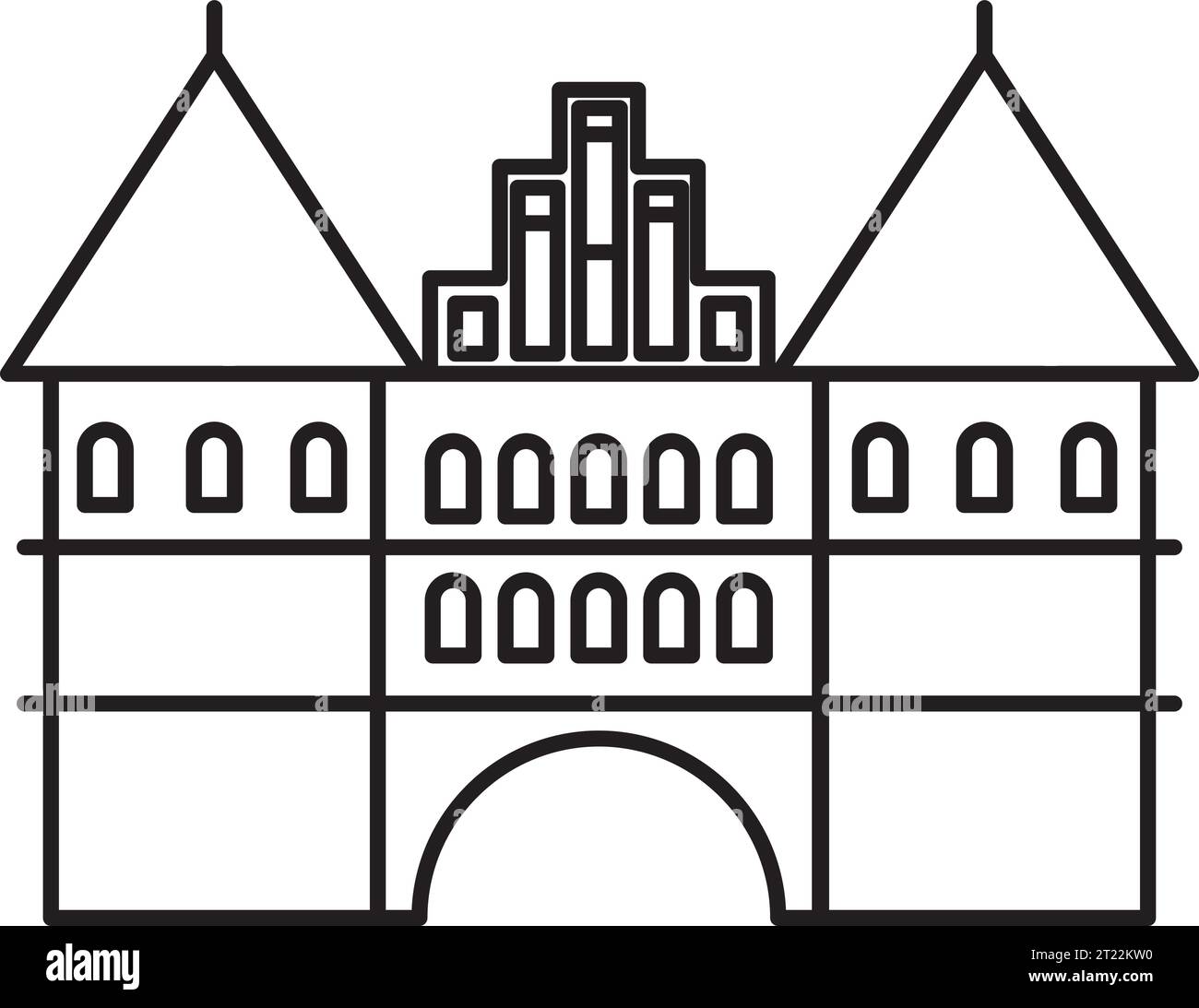 The old town gate Stock Vector Images - Alamy