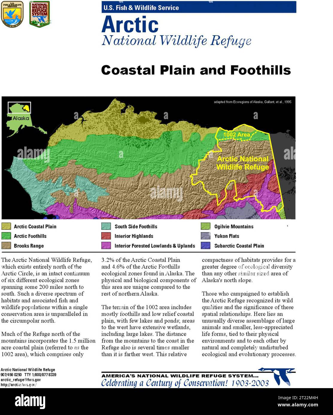 A map detailing the ecological zones of northern Alaska, illustrating ...